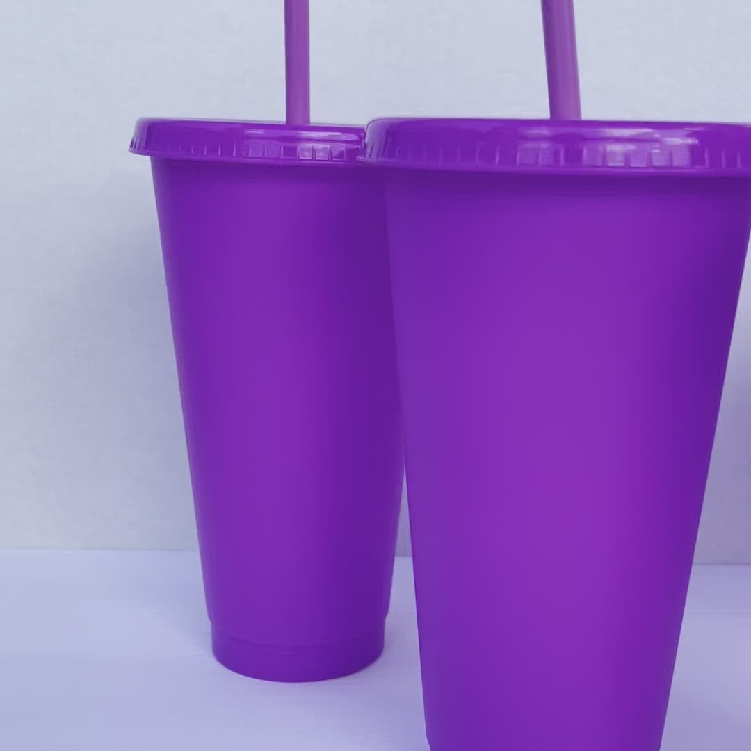 24oz Violet Cold Cups – One Stop Cups
