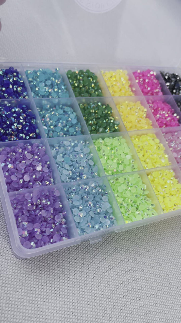 12 Colors Rainbow Rhinestones Kit – One Stop Cups